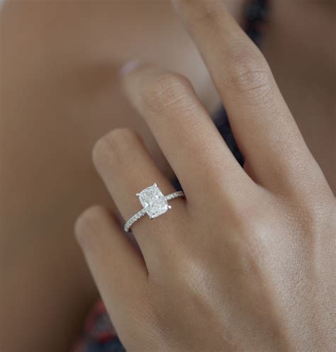 Rectangle Cushion Cut Engagement Rings Decorate