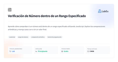 Javascript Verificación De Rango De Números Labex