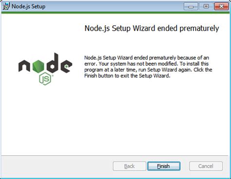 node js Erro ao tentar instalar o NodeJs Stack Overflow em Português