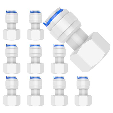 10 Pcs Straight Npt Fpt Fnpt Thread Adapter Push Fit Quick Connect Ro 1