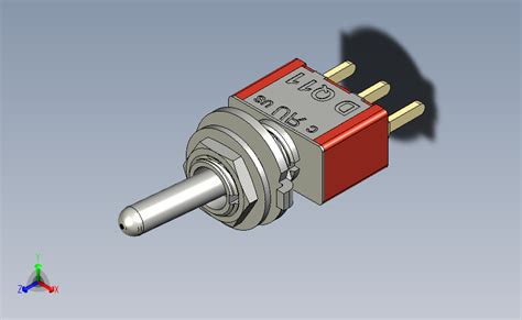 单刀双掷开关高可靠性金属开关iges模型图纸下载 懒石网 单刀双掷开关高可靠性金属开关iges模型图纸下载 懒石网