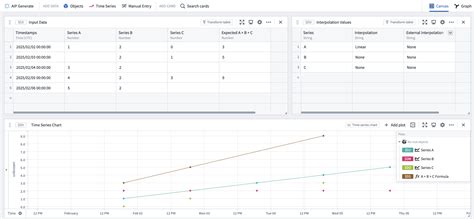 Time Series • Time Series Setup • Time Series Interpolation • Palantir