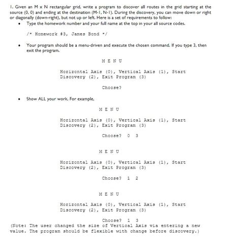 Given An MN Rectangular Grid Write A Program To Chegg