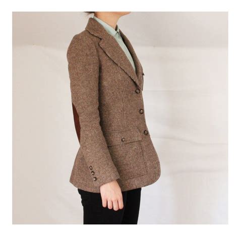 Leather Elbow Patch Tweed Jacket Blazer By Heatergirlie On Etsy 2700