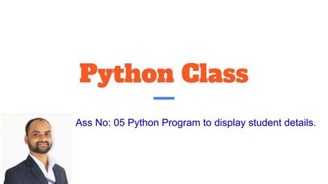 Develop A Python Program Using Class Concept To Display Student Details Data Structures And