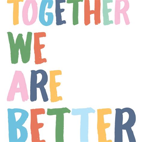 Together We Are Better Printable Better Together Nursery Wall Art