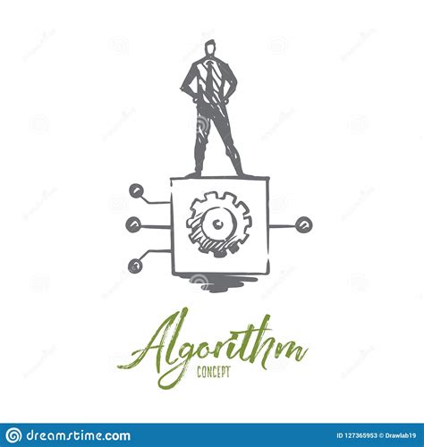 Algorithm Business Information System Digital Concept Hand Drawn