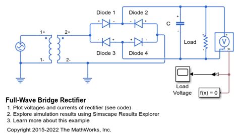 전파 브리지 정류기 Matlab And Simulink