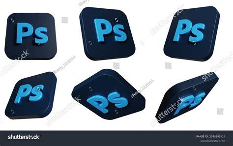 adobe photoshop 3d realistic adobe photoshop stock illustration