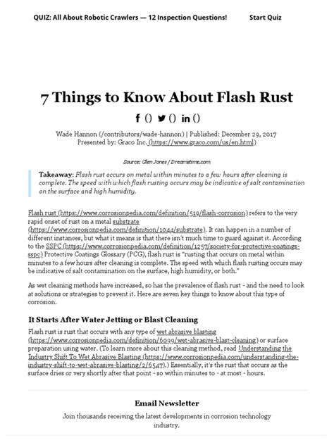 7 Things To Know About Flash Rust Pdf Rust Corrosion