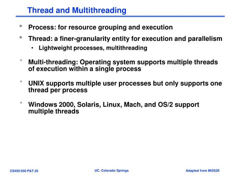 PPT CS Operating Systems Lecture Processes And Threads PowerPoint Presentation ID