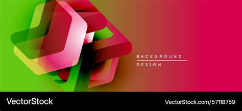 Abstract Geometric Shapes Overlap Creating Vector Image