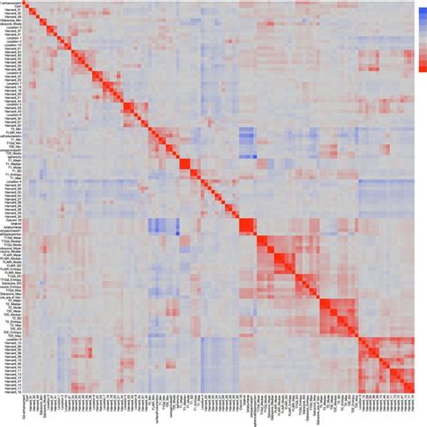 Correlation Matrix Heat Map Of Radiomics The Correlation Matrix Of All Download Scientific
