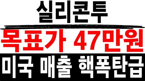 주식투자 실리콘투 미국 매출 핵폭탄급 실리콘투 실리콘투주가 실리콘투목표가 실리콘투주가전망 Youtube