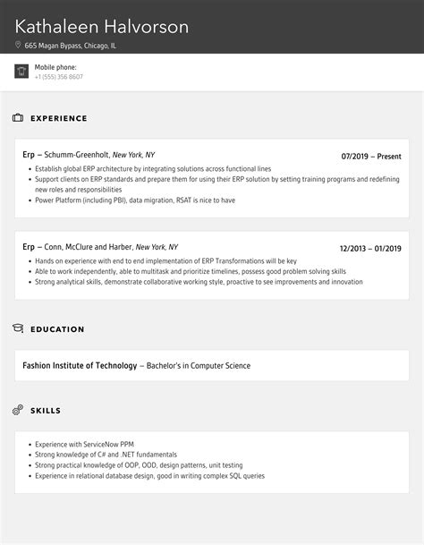 Erp Resume Samples Velvet Jobs Erp Resume Samples Velvet Jobs