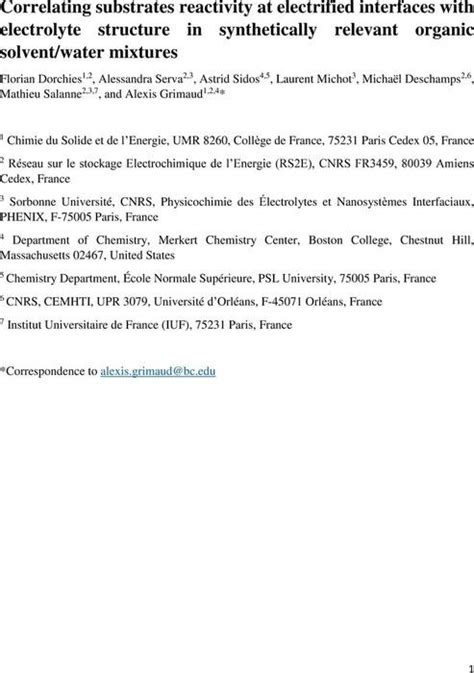 Florian Dorchies On Linkedin Correlating Substrates Reactivity At Electrified Interfaces With…
