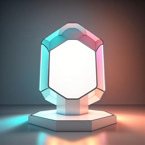 Premium Photo A Glowing Clock With A Blue And Red Light On It