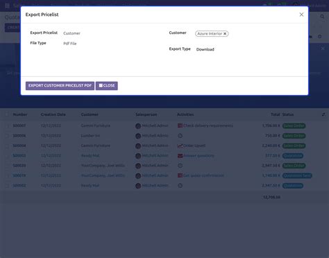Odoo Export Pricelist Webkul