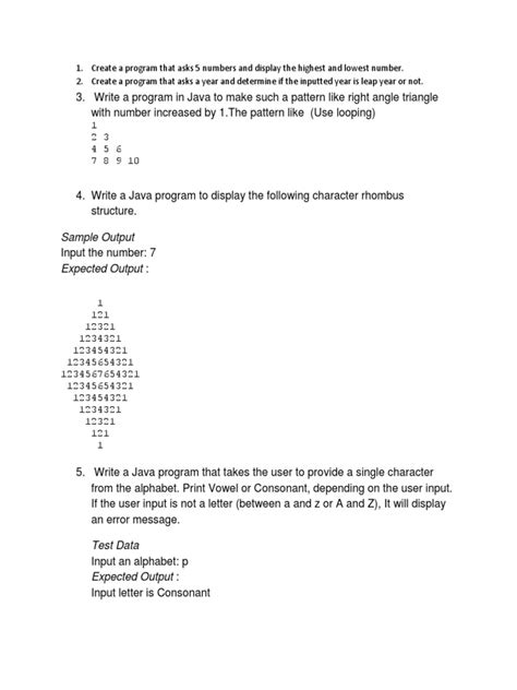 exercises pdf input output alphabet