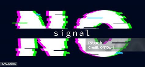 신호 배너가 없습니다 글리치 효과 문자 메시지 설정 실패 품질 저하 디지털 벡터 포스터 개념에 대한 스톡 벡터 아트 및 기타 이미지 Istock