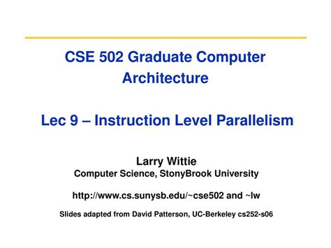 Larry Wittie Computer Science Stonybrook University And ~lw Ppt Download