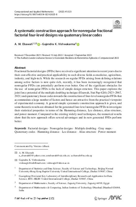 Pdf A Systematic Construction Approach For Nonregular Fractional