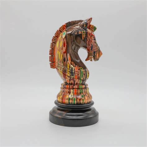 Full Set Giant Deluxe Chess Pieces With Board High End Blended Of Wood And Resin Luxury Art