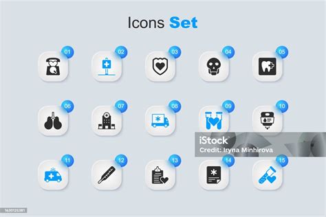 환자 기록 병원 건물 위치 병원 구급차 혈액이 담긴 시험관 Iv 백 응급 전화 911 및 아이콘을 설정합니다 벡터 가방에 대한 스톡 벡터 아트 및 기타 이미지 Istock