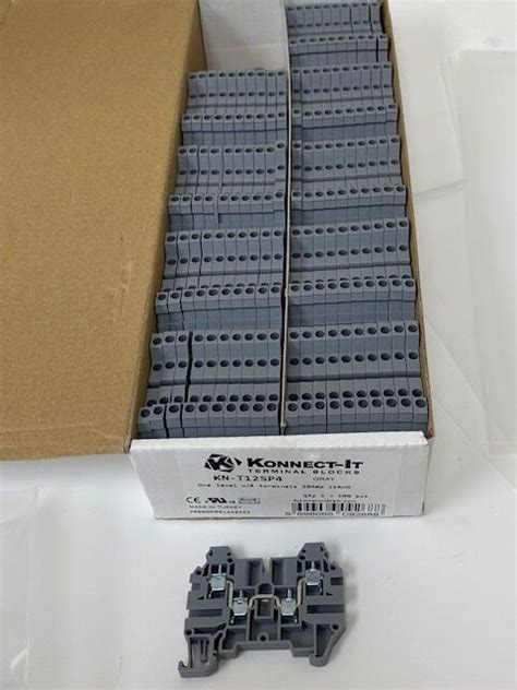 Konnect It Kn T12sp4 Terminal Blocks Lot Of 90 Electronic Assembly Terminal Blocks And