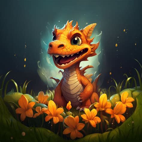 Beautiful Cute Dragon Stock Illustration Illustration Of Face 386224938