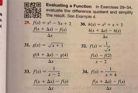 solved evaluating a function in exercises 29 34 evaluate