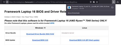 NEW Windows Driver Bundle Framework Laptop Framework Community