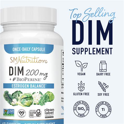 DIM Supplement Mg Estrogen Hormone Balance For Women Men Hormonal Acne Supplements