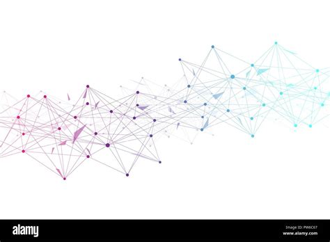 Technology Abstract Background With Connected Line And Dots Big Data Visualization Perspective