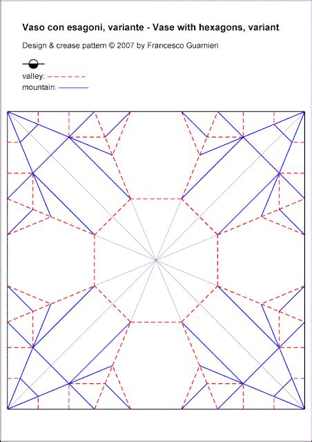 Origami Poesie Di Carta Vaso Con Esagoni Vase With Hexagons