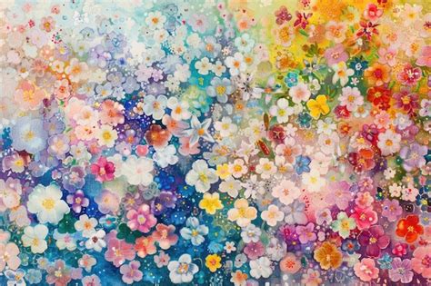 Premium Photo Colorful Array Of Tiny Flowers