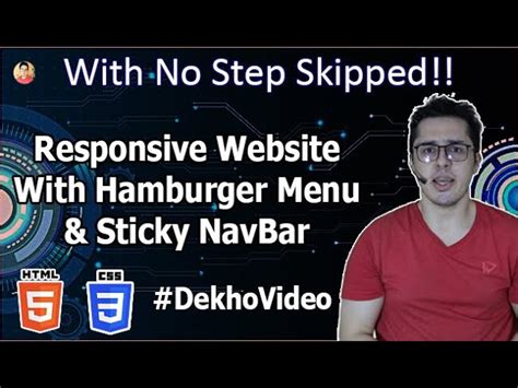 Create A Responsive Website Using Html Css And Javascript In Hindi