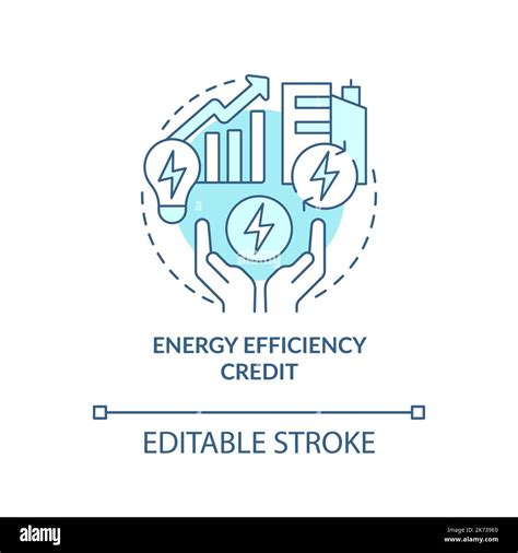 Energy Efficiency Credit Turquoise Concept Icon Stock Vector Image And Art Alamy