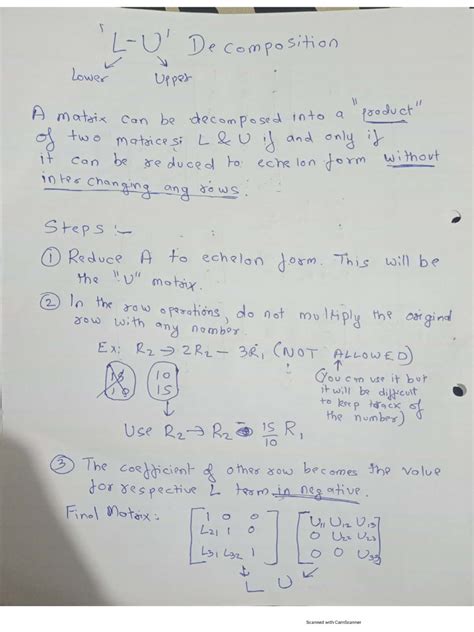 lu decomposition pdf