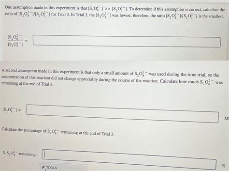 One Assumption Made In This Experiment Is That