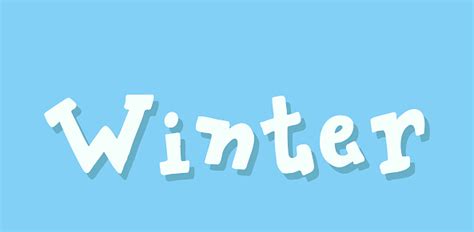 연한 파란색 배경에 겨울 테마 텍스트가 표시되어 장난기 넘치는 디자인을 보여줍니다 이 디자인은 겨울 시즌의 본질을 경쾌하게 포착합니다 겨울에 대한 스톡 벡터 아트 및 기타