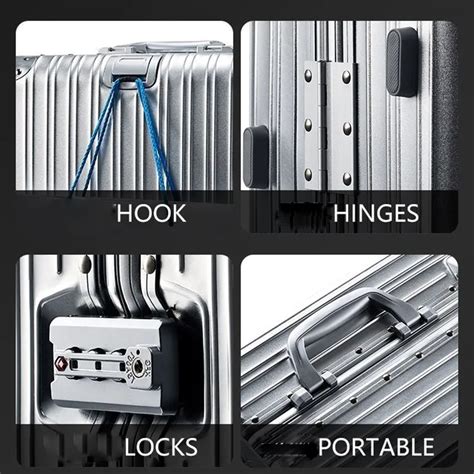 Aluminum Magnesium Alloy Suitcase Set With Universal Wheels High End