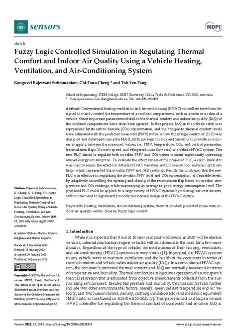 Fuzzy Logic Controlled Simulation In Regulating Th Sensors 2023 23
