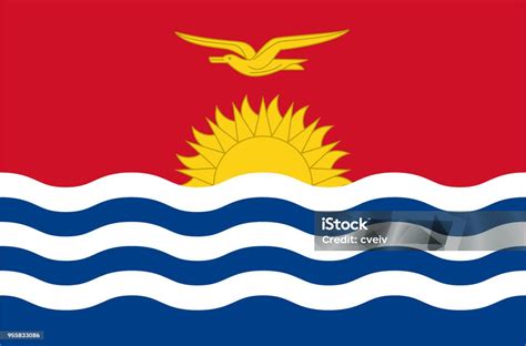 Kiribati National Flag Official Flag Of Kiribati Accurate Colors True