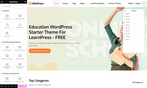 Free Education Wordpress Theme Starter For Learnpress