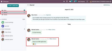 Overview Of Odoo 16 Discuss App