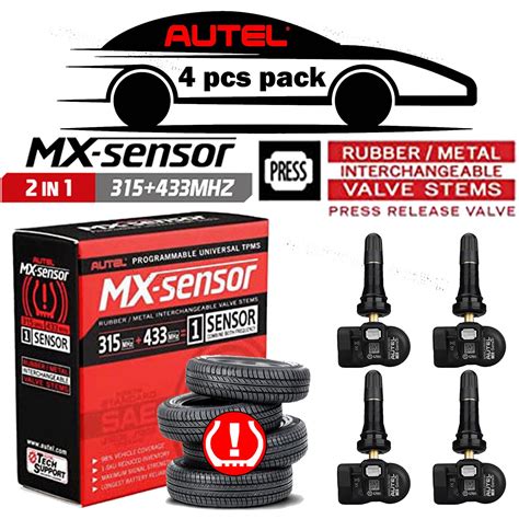 autel mx sensor 1pcs 315mhz 433mhz 2in1 dual frequency tpms sensor