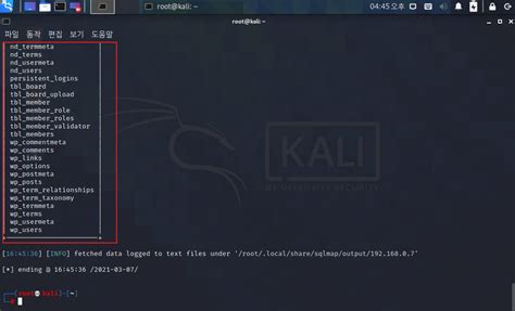 sqlmap 으로 sql injection 보안 검사하기 kr