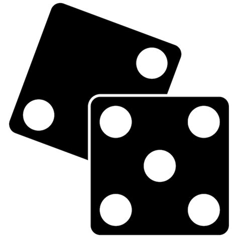 Premium Vector Flat Style Black Color Dice Icon Trendy Lucky Seven