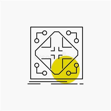 Data Infrastructure Network Matrix Grid Line Icon Stock Vector Illustration Of Chart